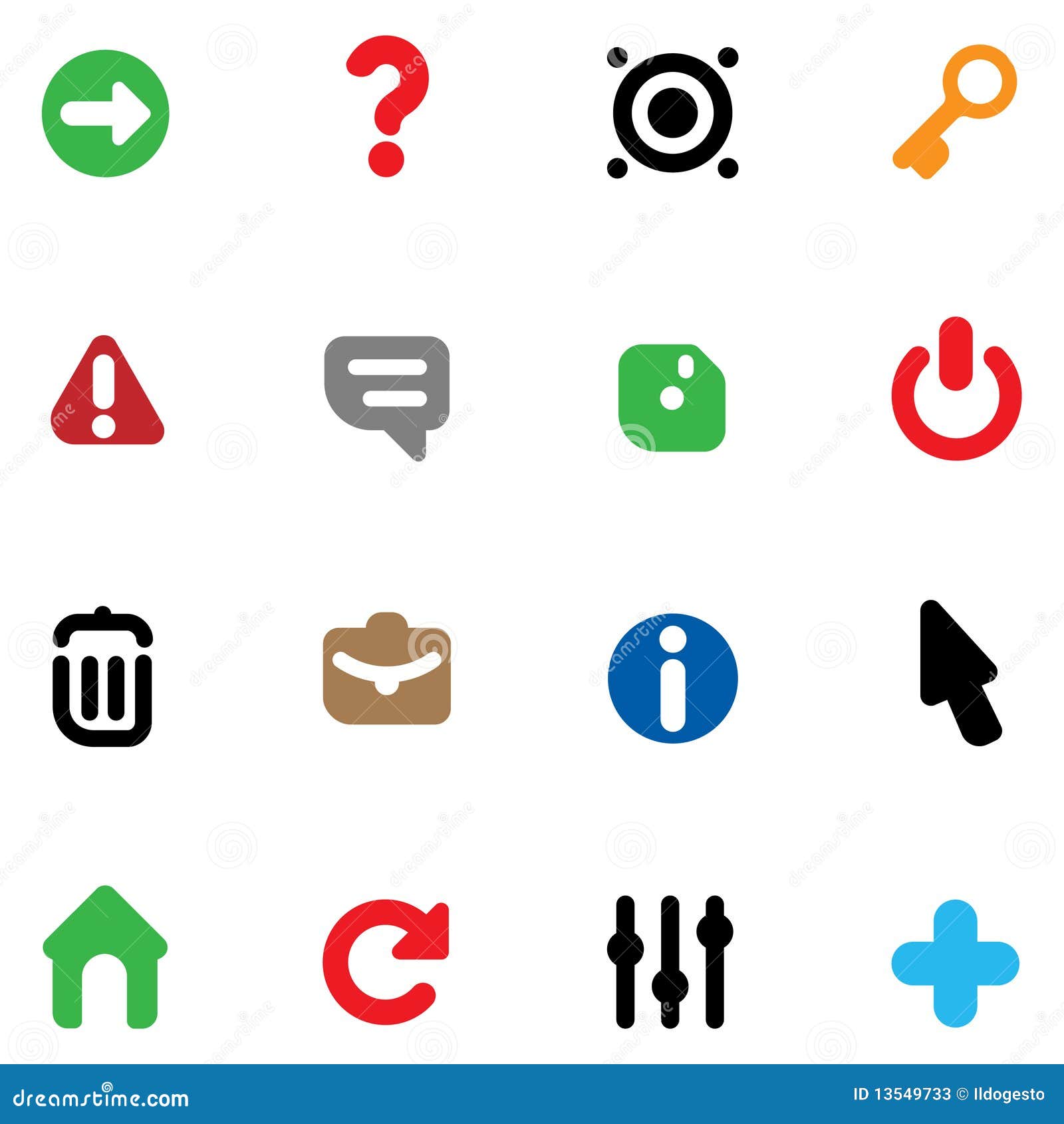 Buttons for interface stock vector. Illustration of buttons - 13549733