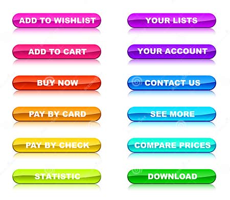 Buttons for internet shop stock vector. Illustration of button - 11318578