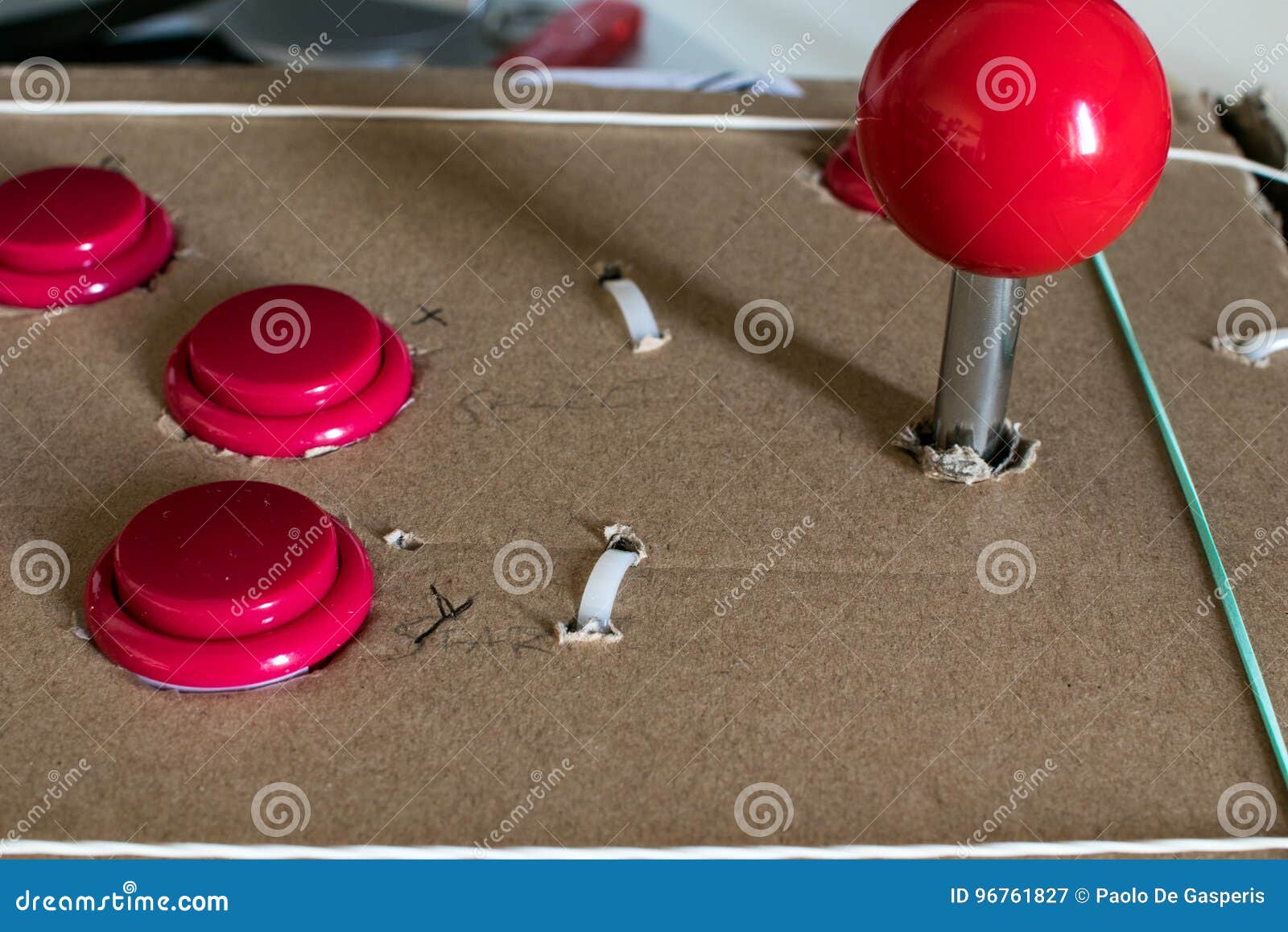 Buttons and Joystick for Retro Gaming DIY Case Stock Image - Image of ...