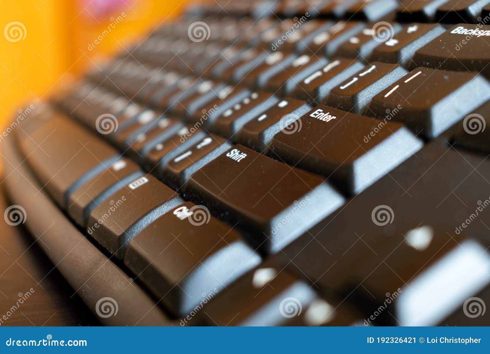 Buttons on the keyboard stock image. Image of technology - 192326421