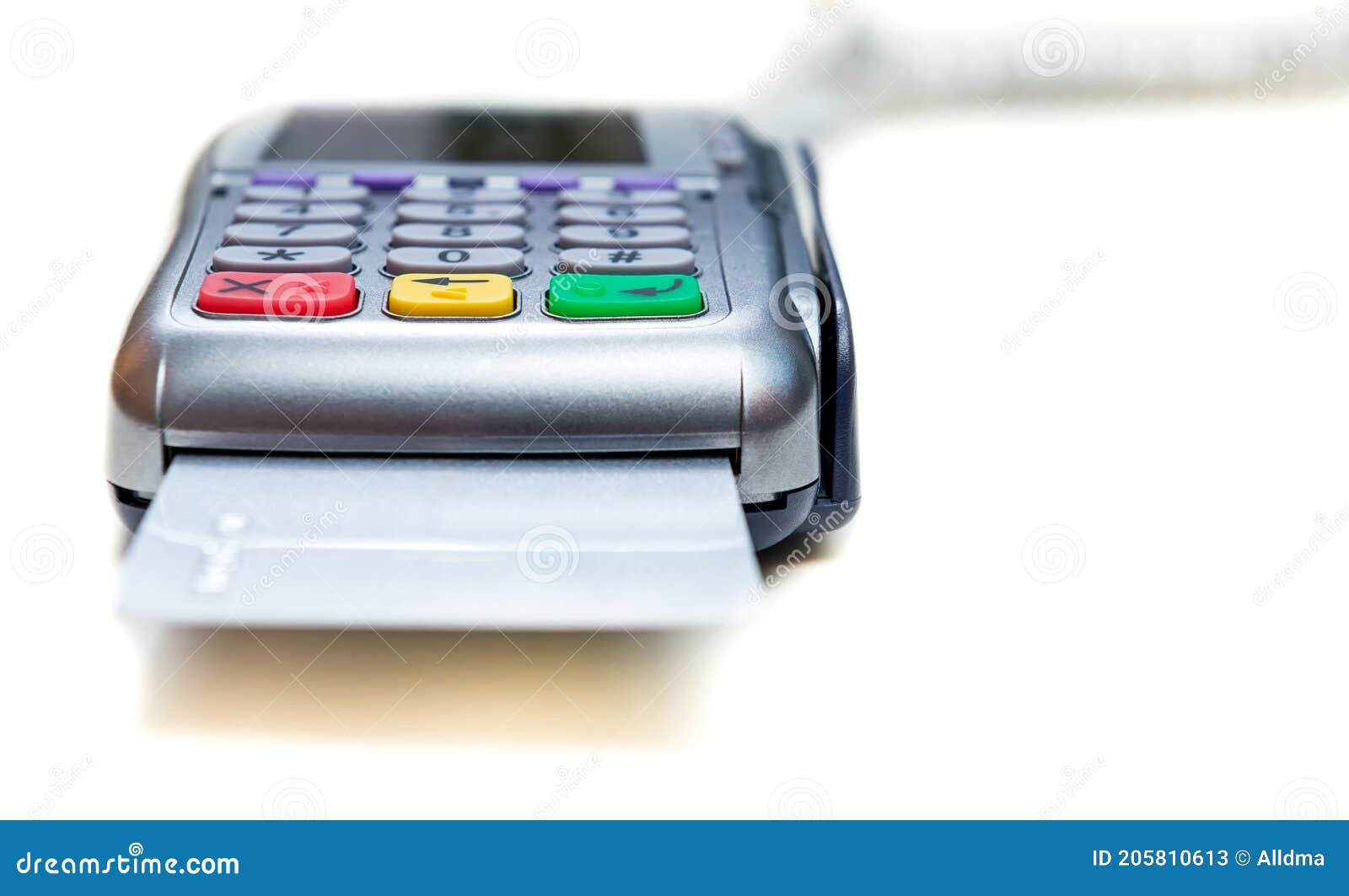 Buttons of the Keyboard POS Terminal with Card Stock Image - Image of ...