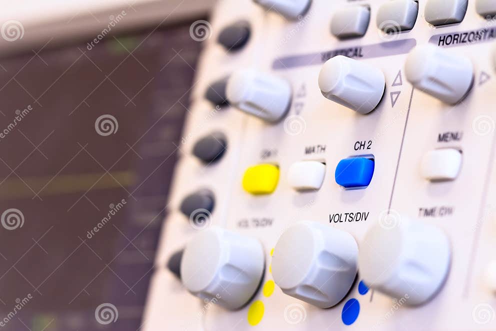 Buttons of Laboratory Digital Oscilloscope Stock Photo - Image of ...