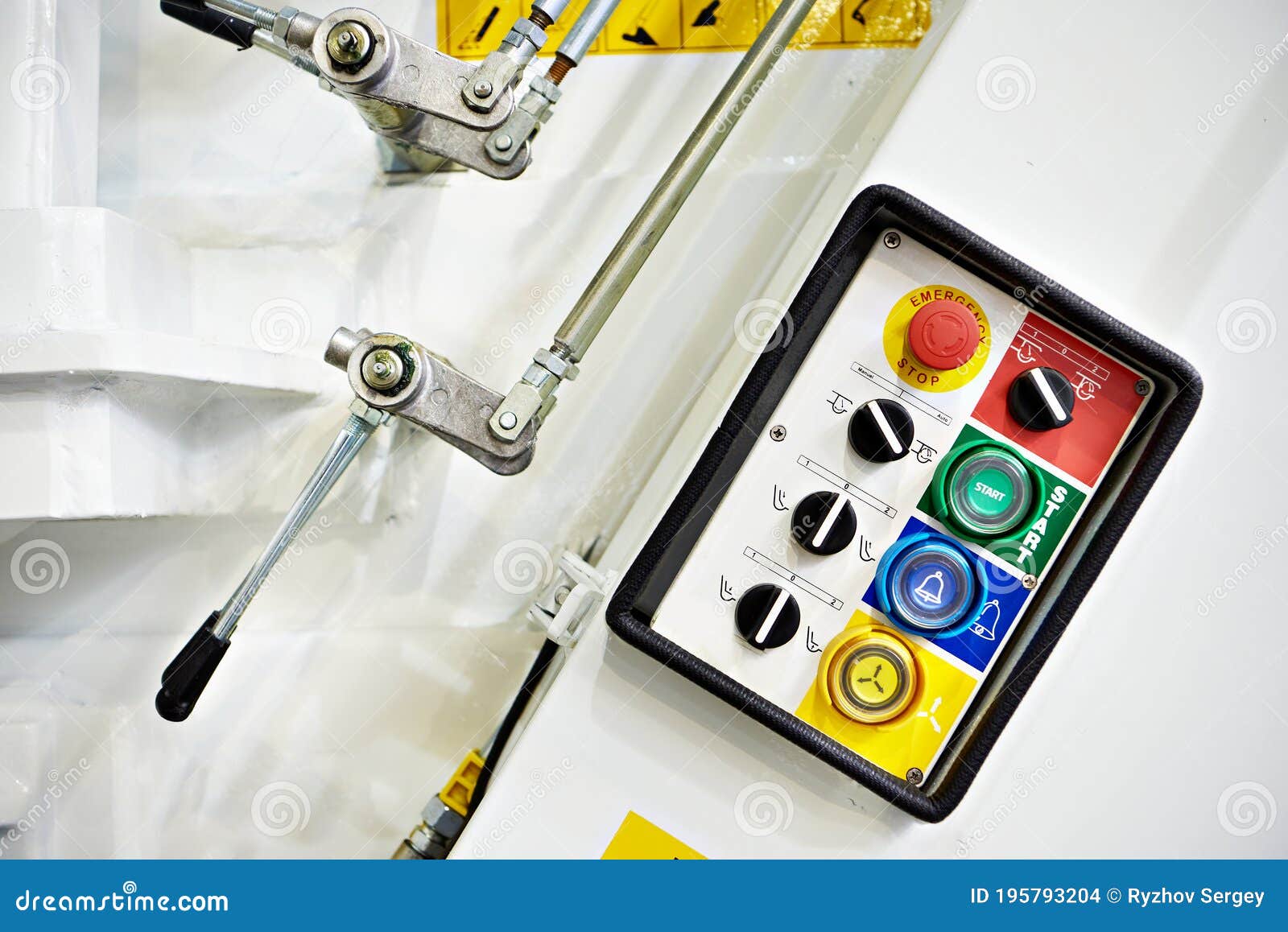 Buttons and Levers of Control Panel Garbage Truck Stock Photo - Image ...