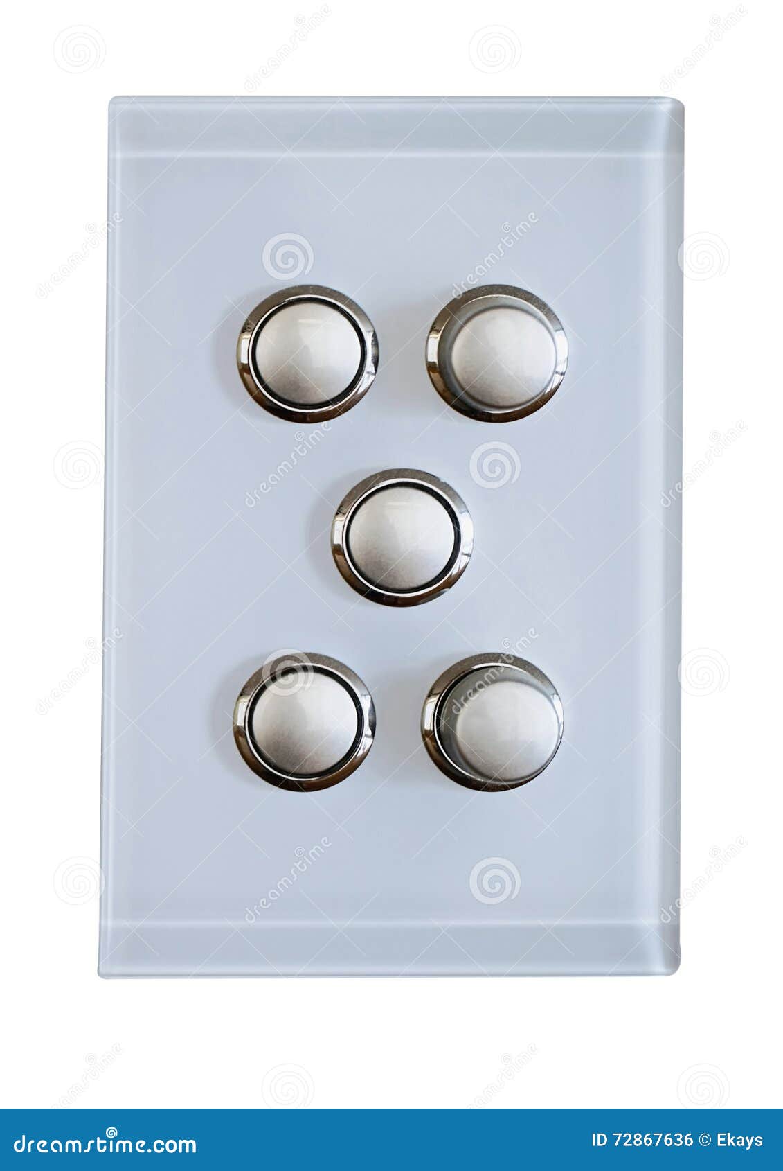 5 buttons for light switch stock photo. Image of white - 72867636