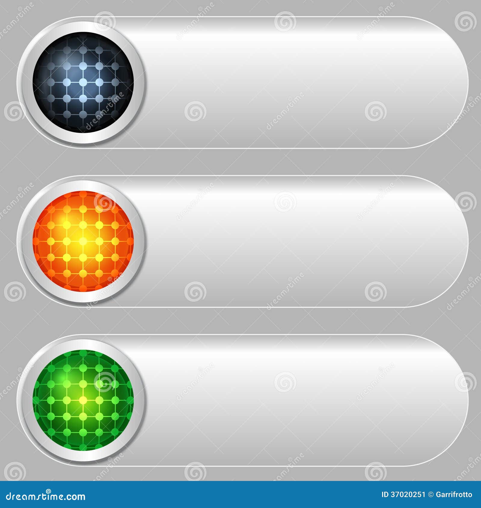 Buttons with lights stock vector. Illustration of oval - 37020251