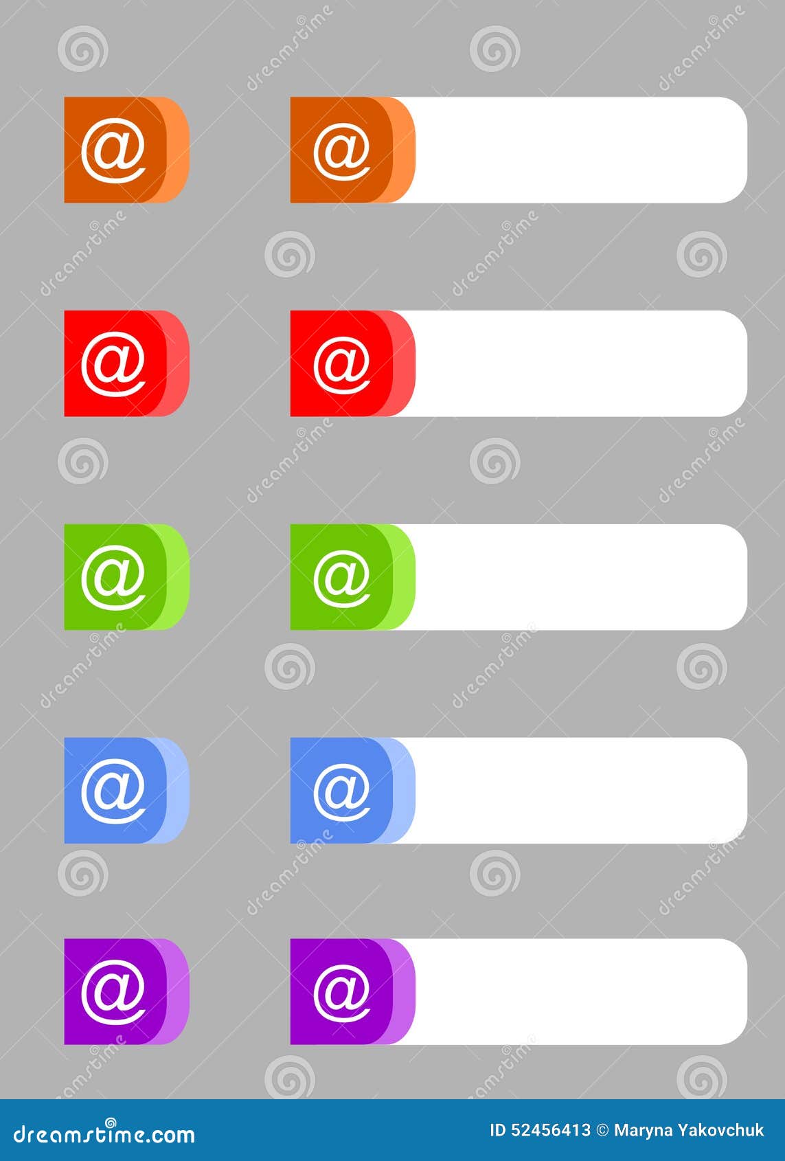 Buttons mail stock vector. Illustration of technologies - 52456413