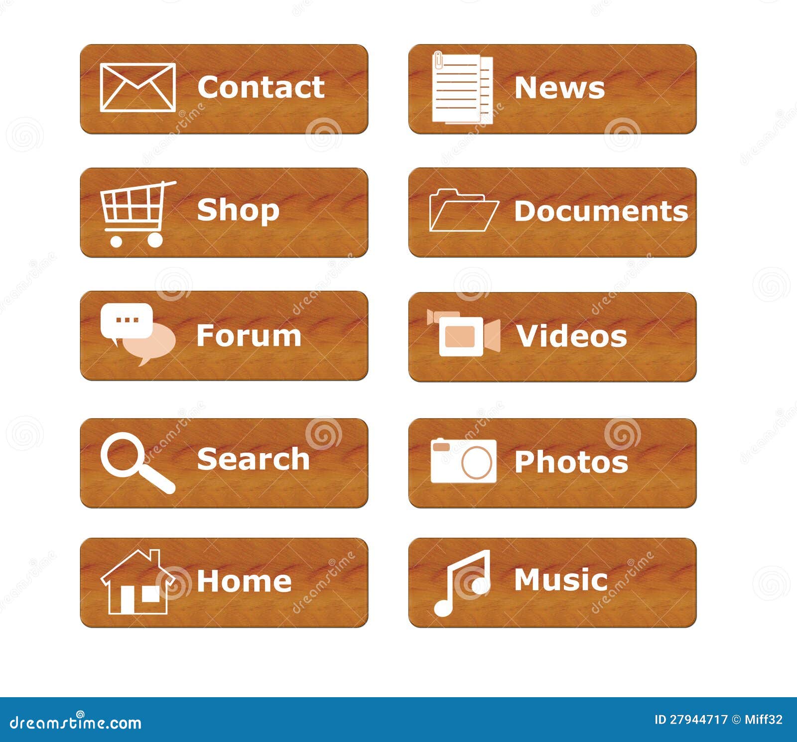 Buttons for menu website stock illustration. Illustration of ...