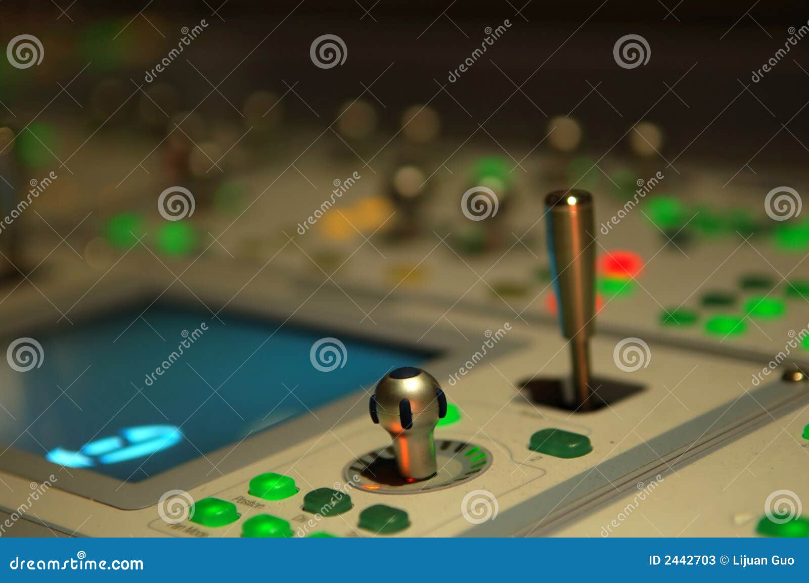 Buttons on mixing console stock image. Image of level - 2442703