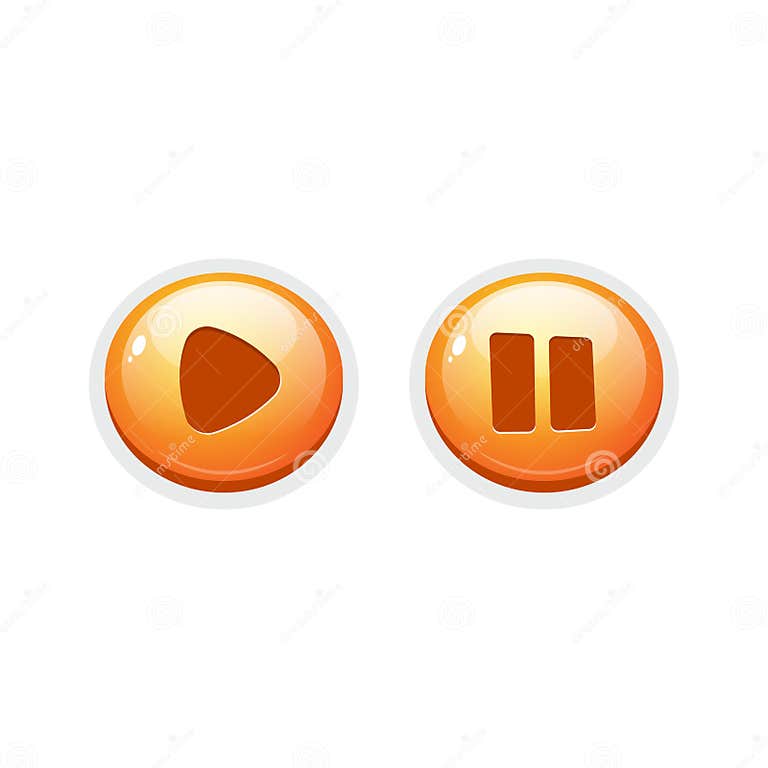 Buttons for Mobile Games. UI Game Design Stock Vector - Illustration of ...