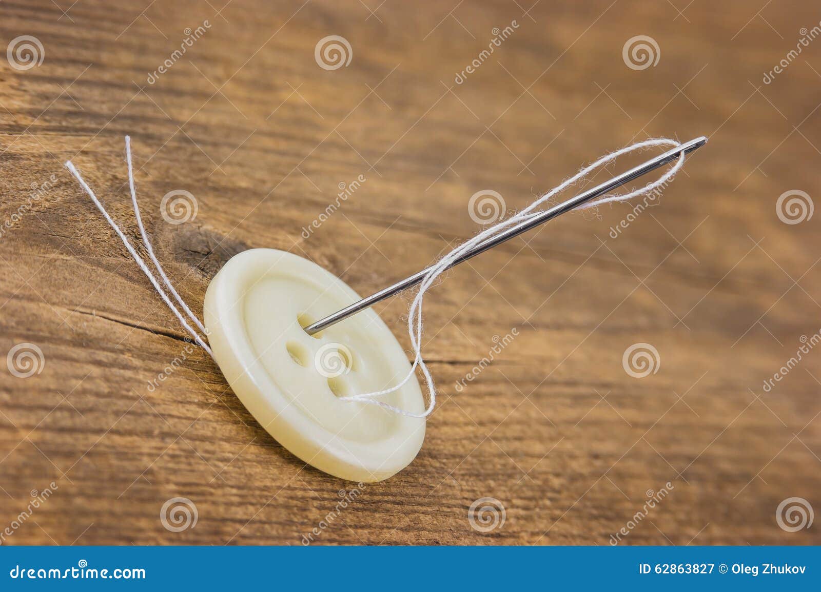 Buttons with Needle and Thread Stock Image - Image of background ...