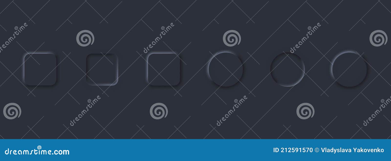 Buttons in Neomorphism Style for Website or App. UI Blank Buttons. Dark ... Buttons in Neomorphism Style for Website or App. UI Blank Buttons. Dark ...
