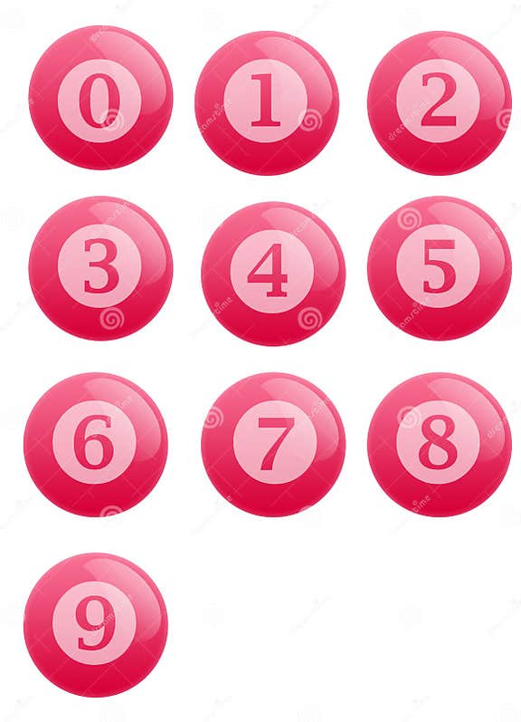 Buttons with numbers stock illustration. Illustration of five - 10765022