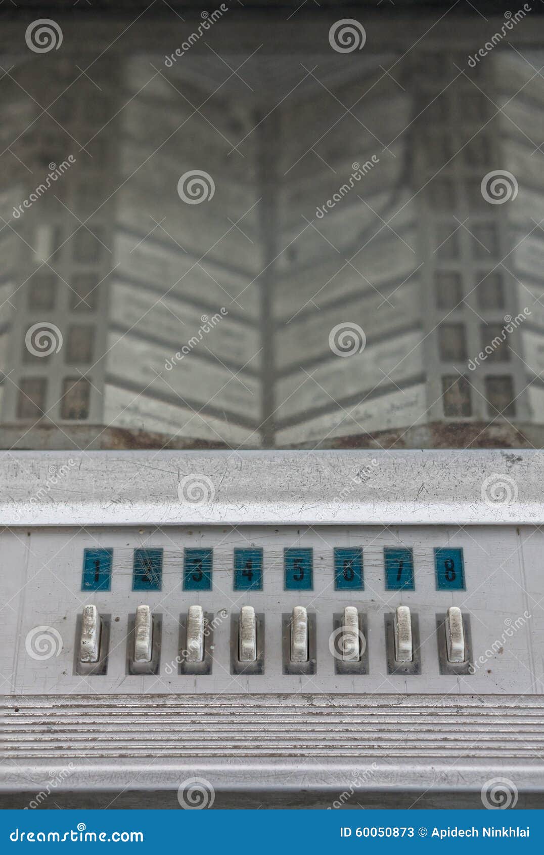 Buttons, Numbers and Playlists on Control Panel of Old Jukebox Stock ...