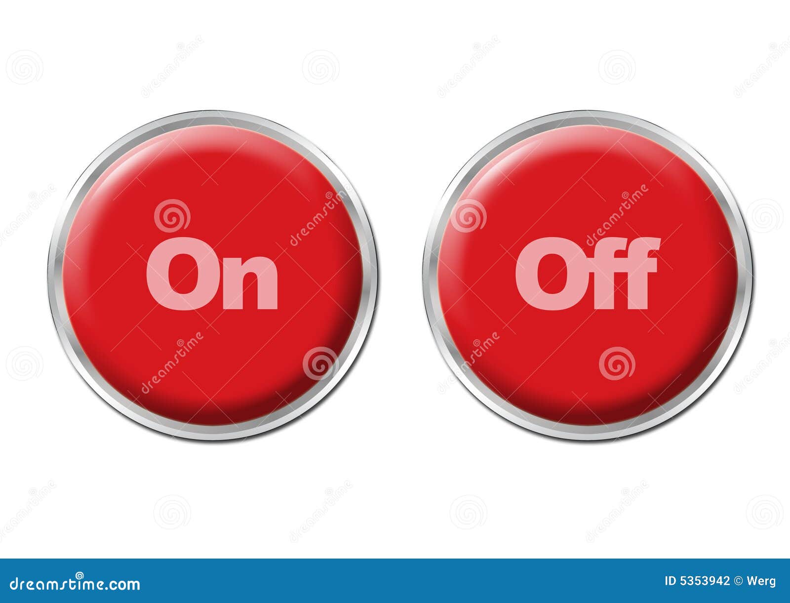 Buttons on Off stock illustration. Illustration of start - 5353942