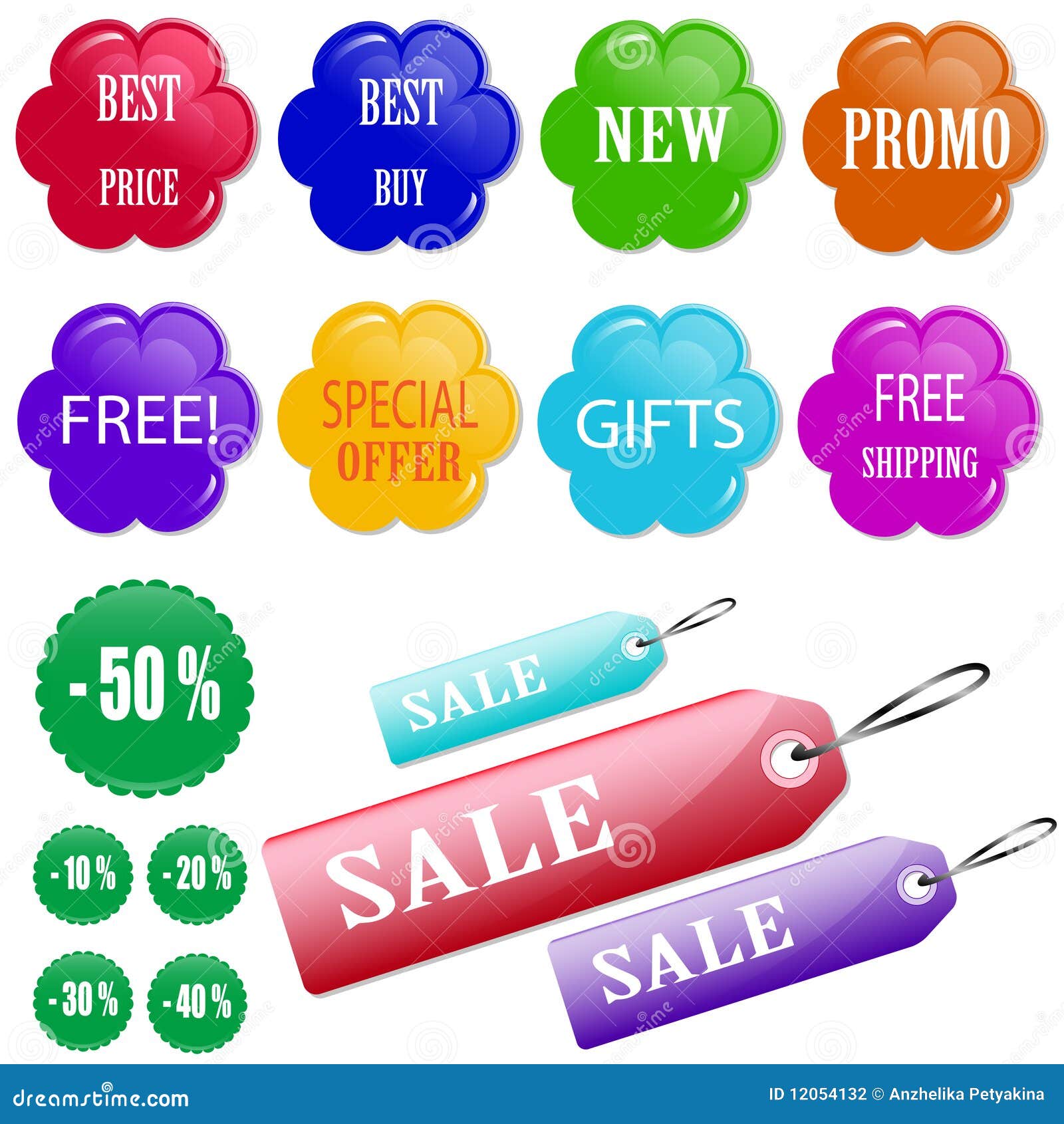 Buttons for online store stock illustration. Illustration of icon ...