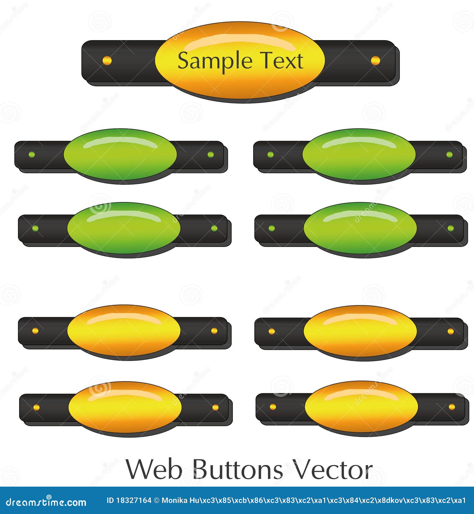 Buttons Oval stock vector. Illustration of rounded, oval - 18327164