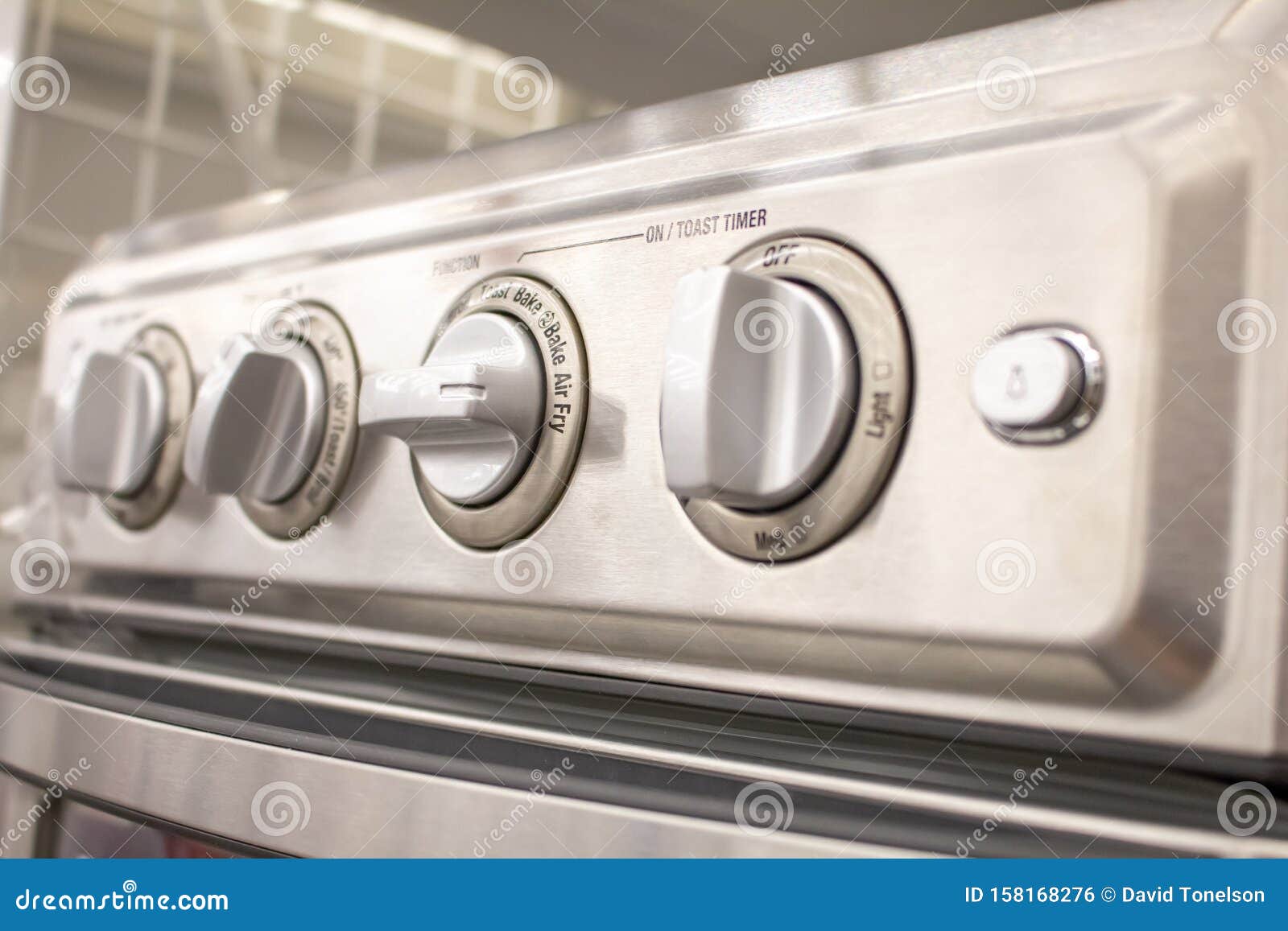 Buttons on an oven stock photo. Image of pizza, home - 158168276