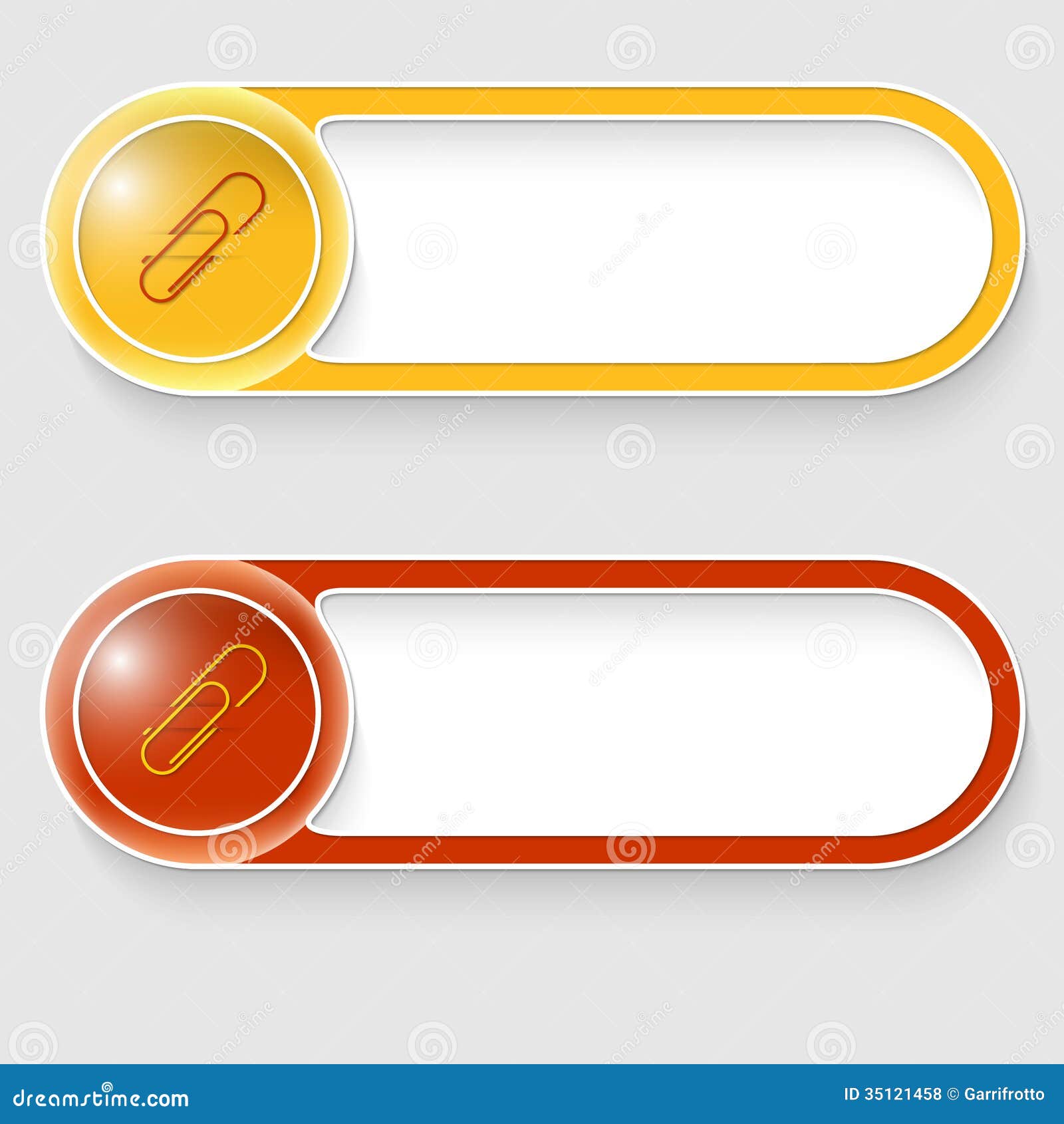 Buttons with paper clip stock vector. Illustration of line - 35121458