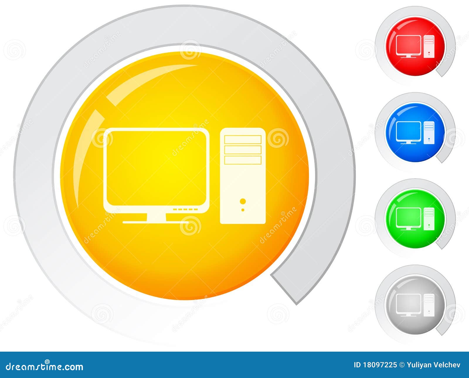Buttons PC stock vector. Illustration of click, computer - 18097225