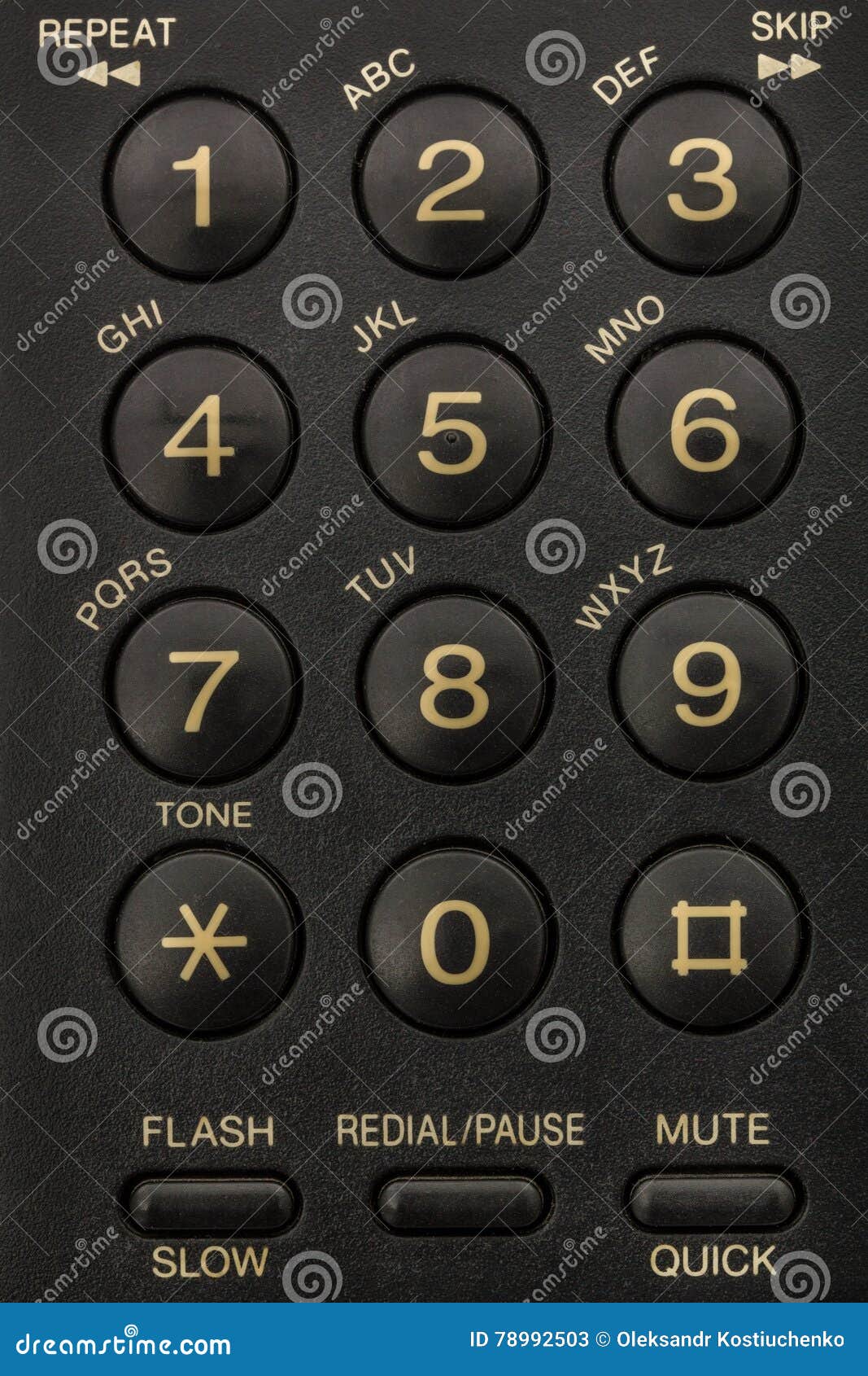 Buttons of Phone Keypad Close-up Stock Image - Image of closeup, office ...