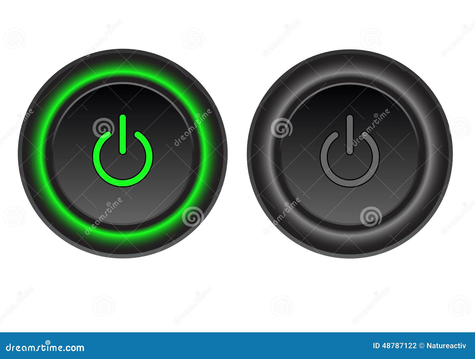 On OFF Button stock illustration. Illustration of button - 48787122