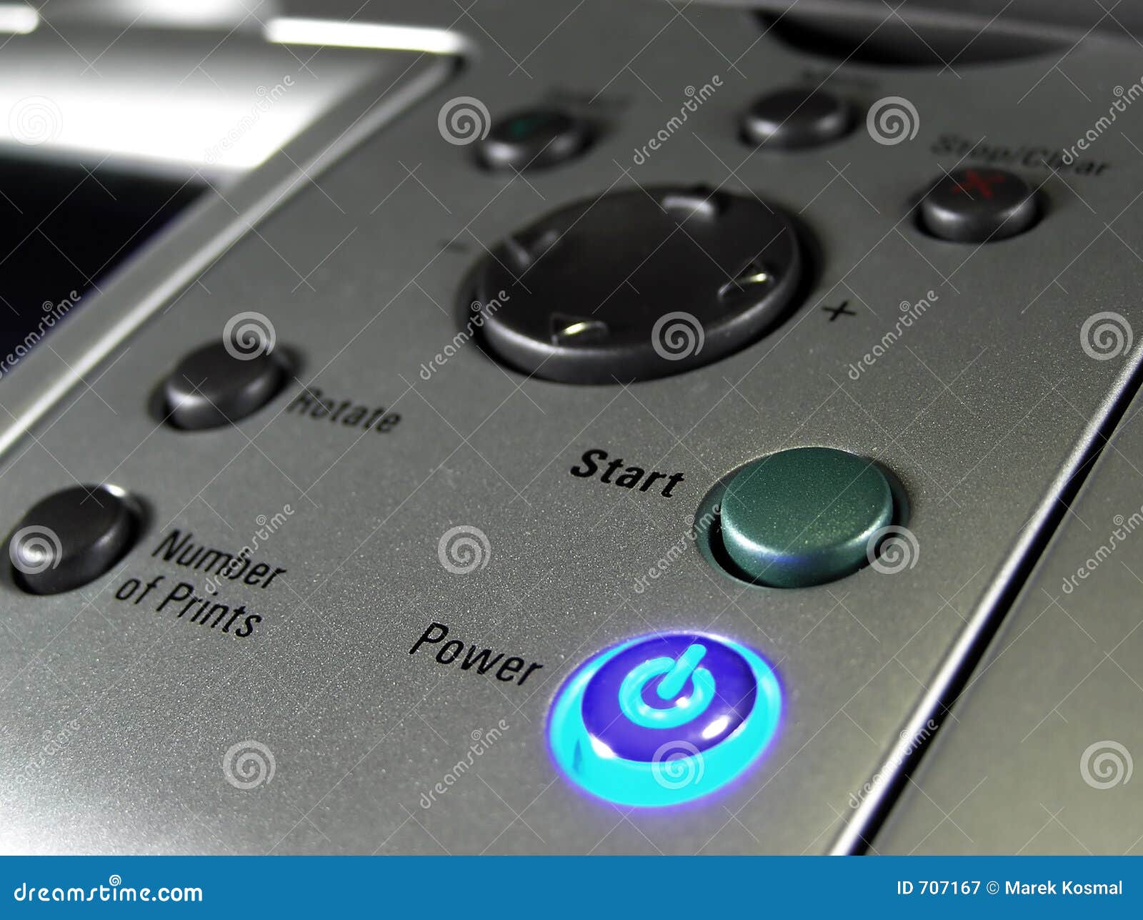 Buttons of printer stock image. Image of blue, screen, navigation - 707167