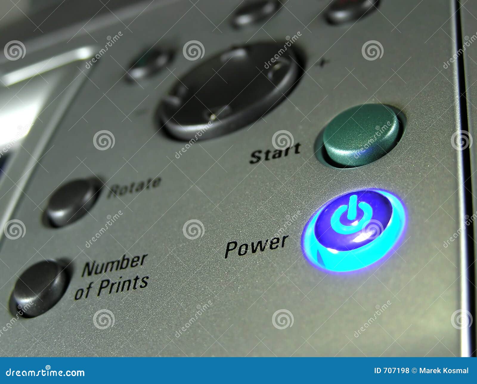 Buttons of printer stock photo. Image of closeup, screen - 707198