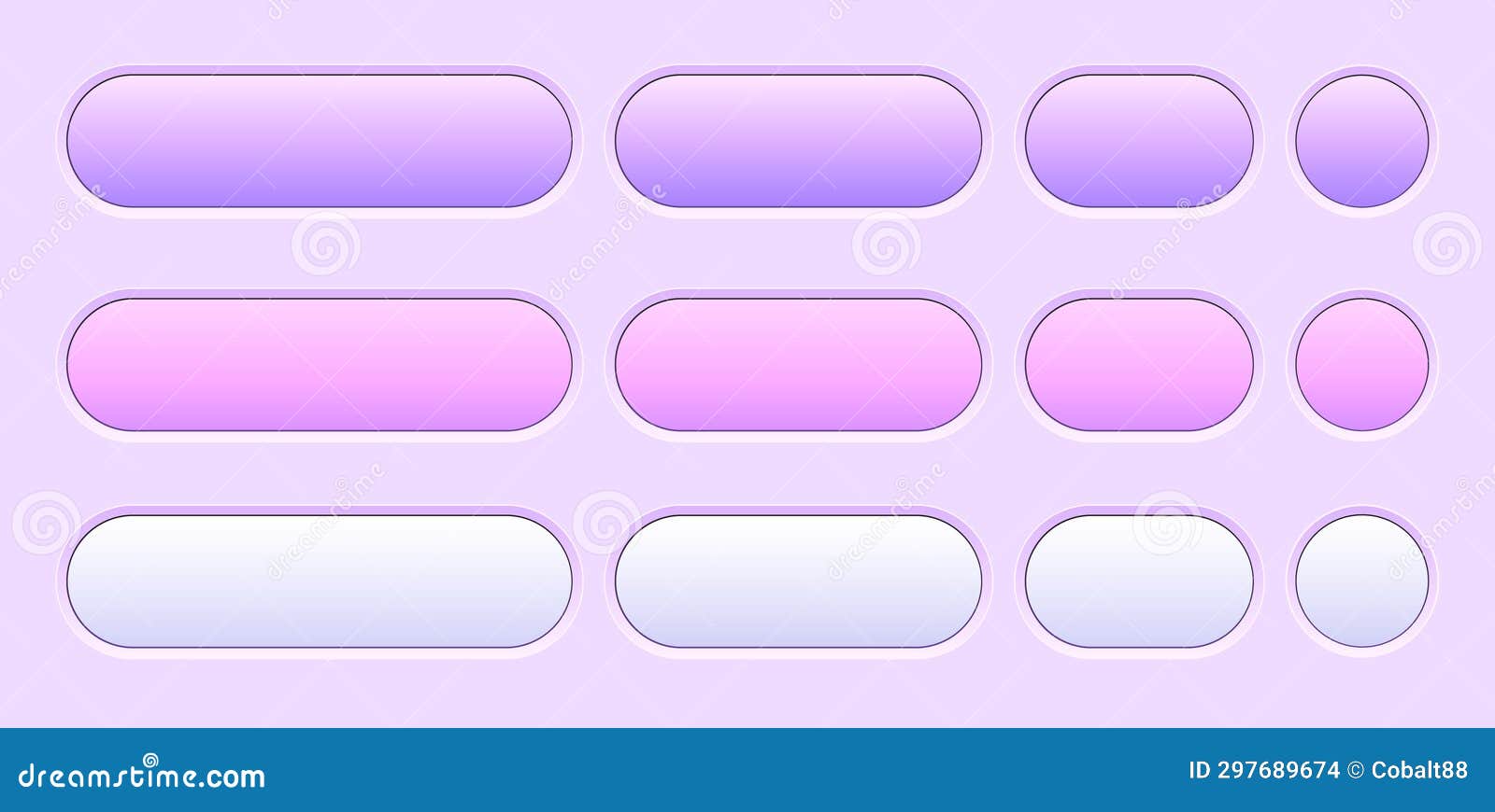 Buttons Purple Color Collection, Interesting Navigation Panel for ...