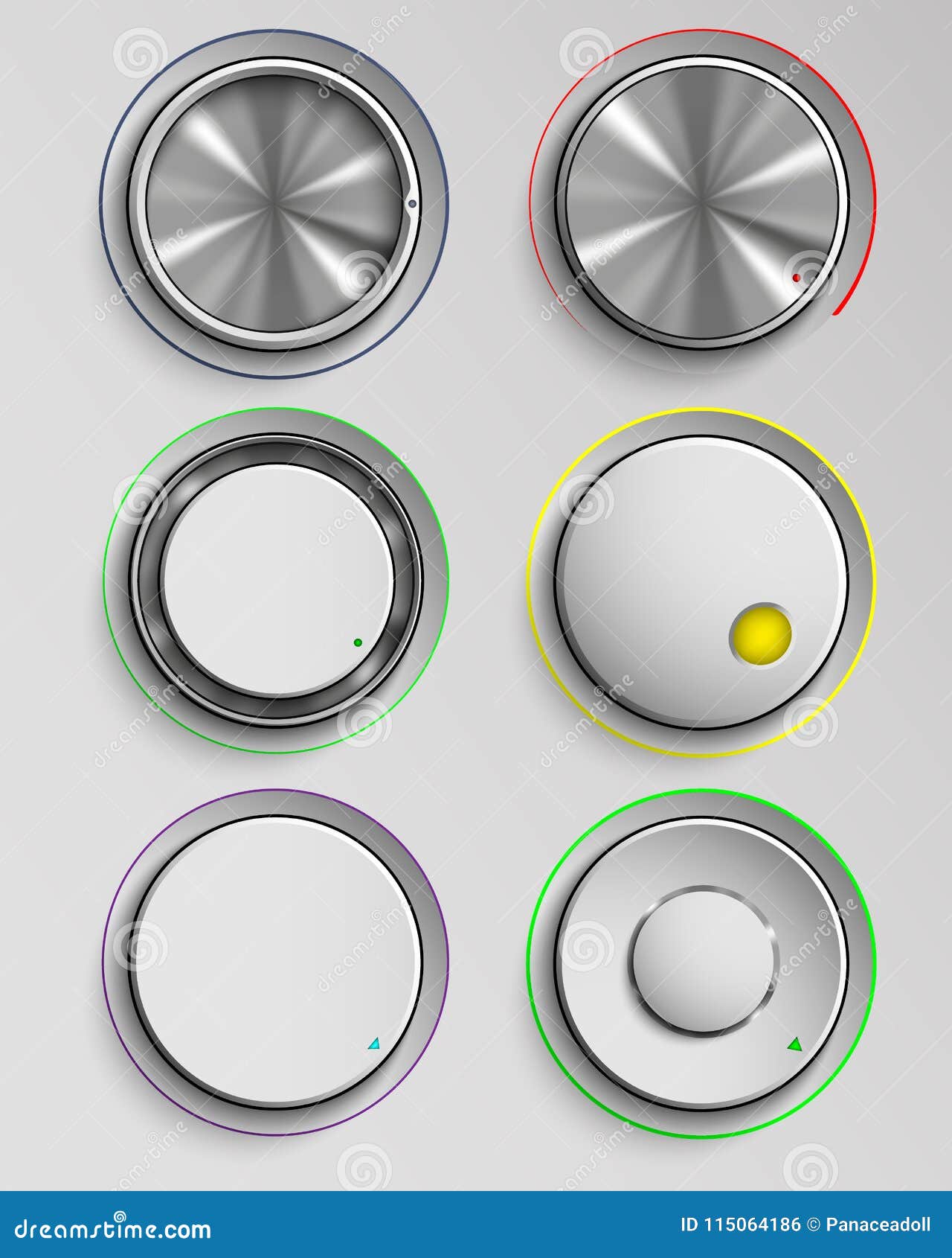 Buttons Reality Volume Control Stock Illustration - Illustration of ...