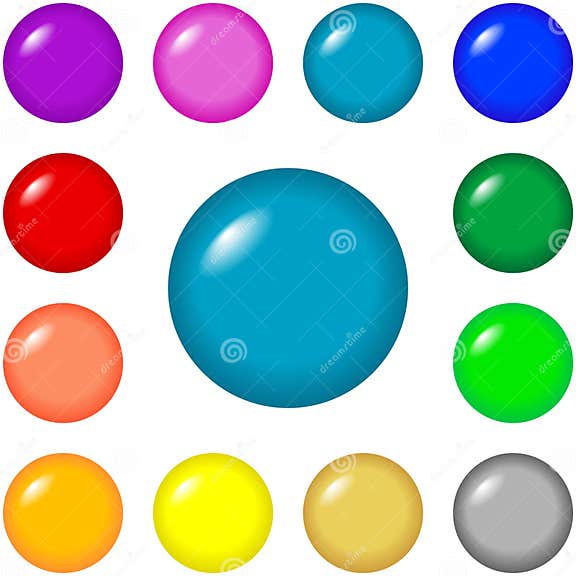 Buttons - round stock vector. Illustration of shiny, round - 771056