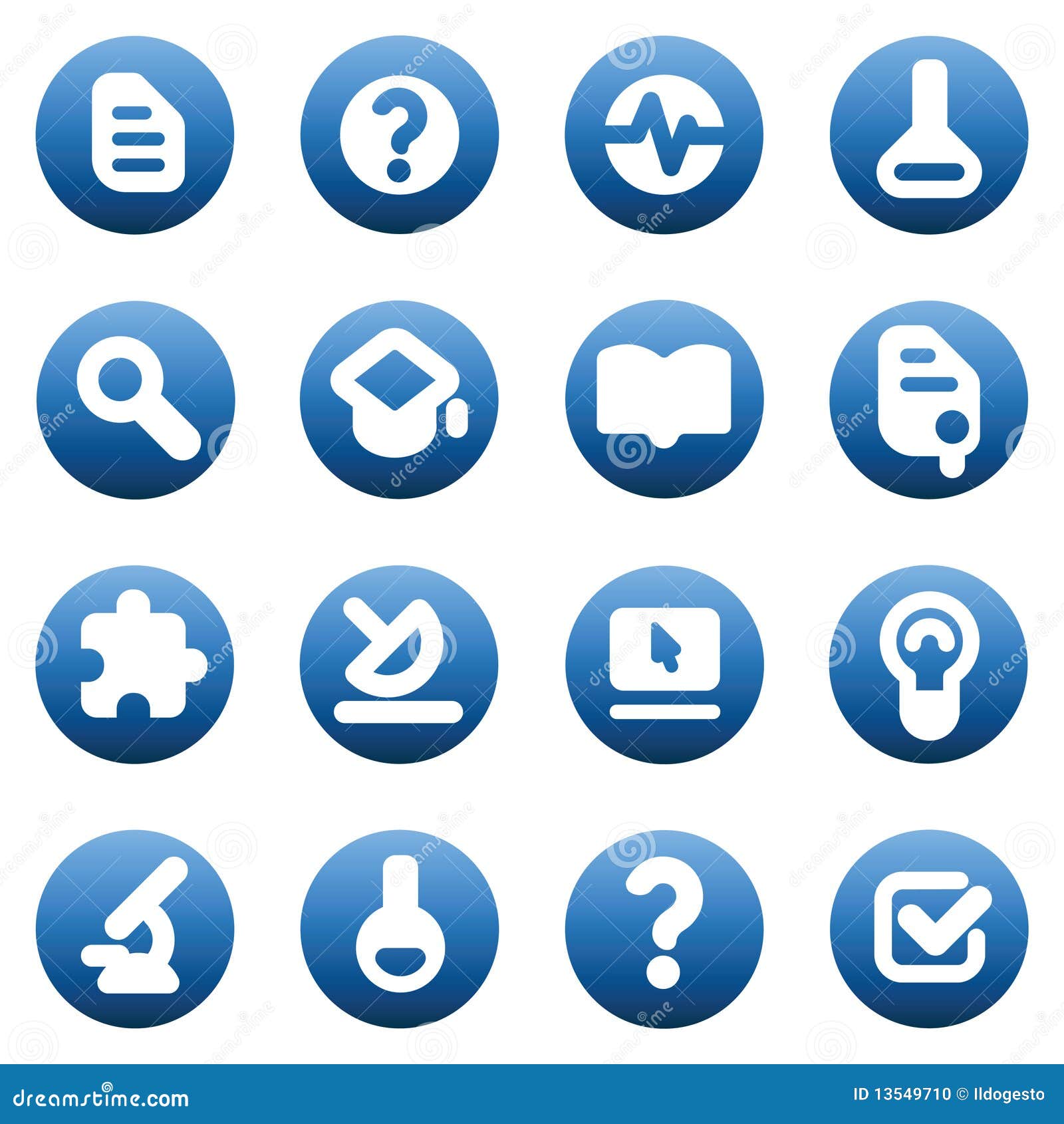 Buttons for science stock vector. Illustration of lens - 13549710