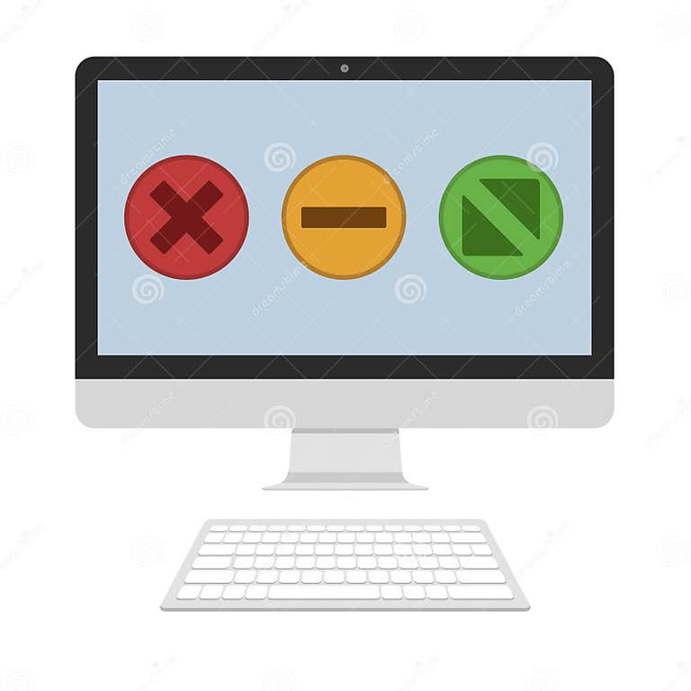 Buttons on screen stock illustration. Illustration of graphic - 79311436