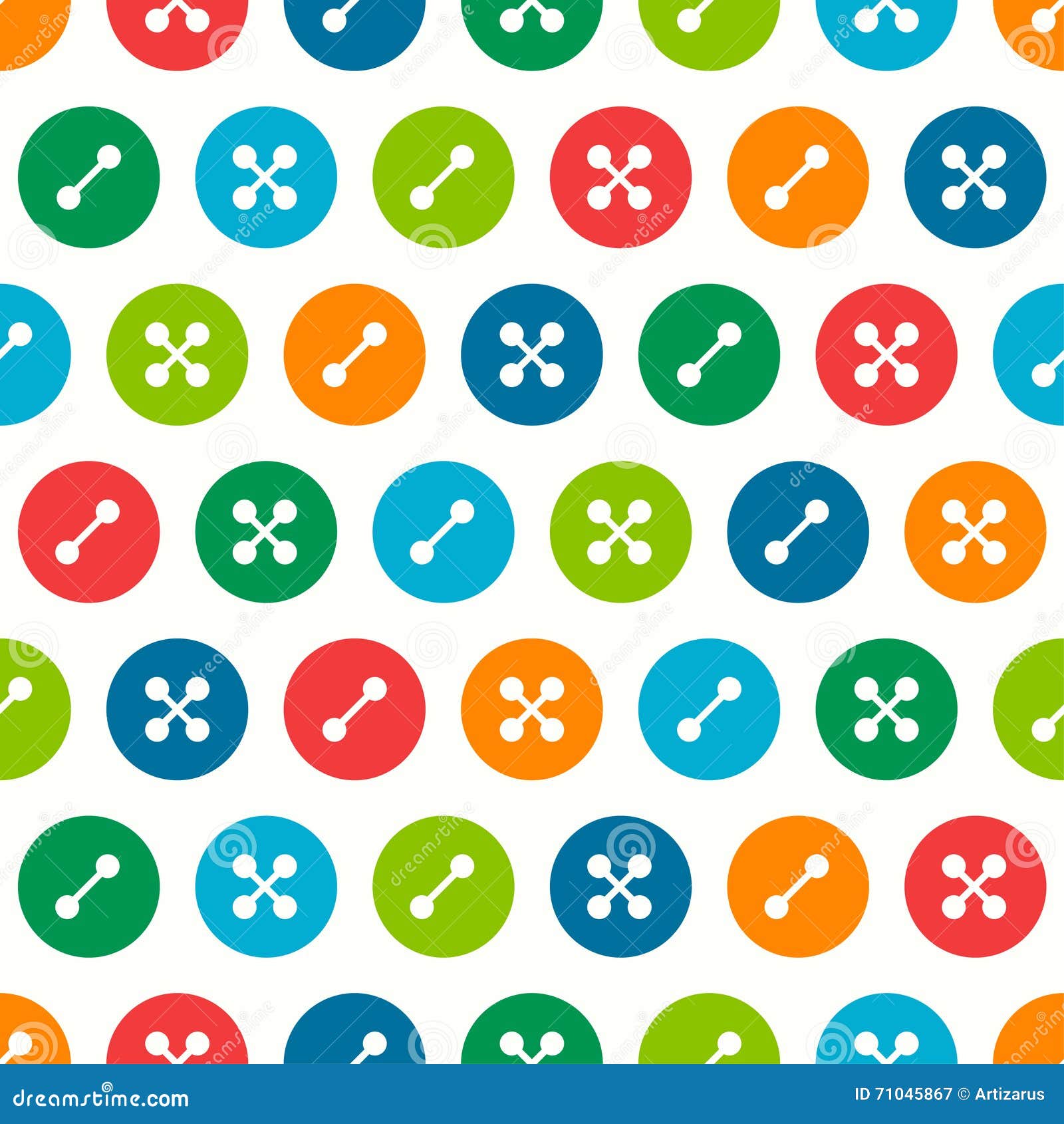 Buttons seamless pattern stock vector. Illustration of ornament - 71045867