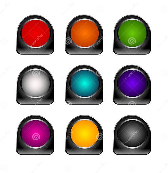 Buttons stock illustration. Illustration of pink, modern - 45135331