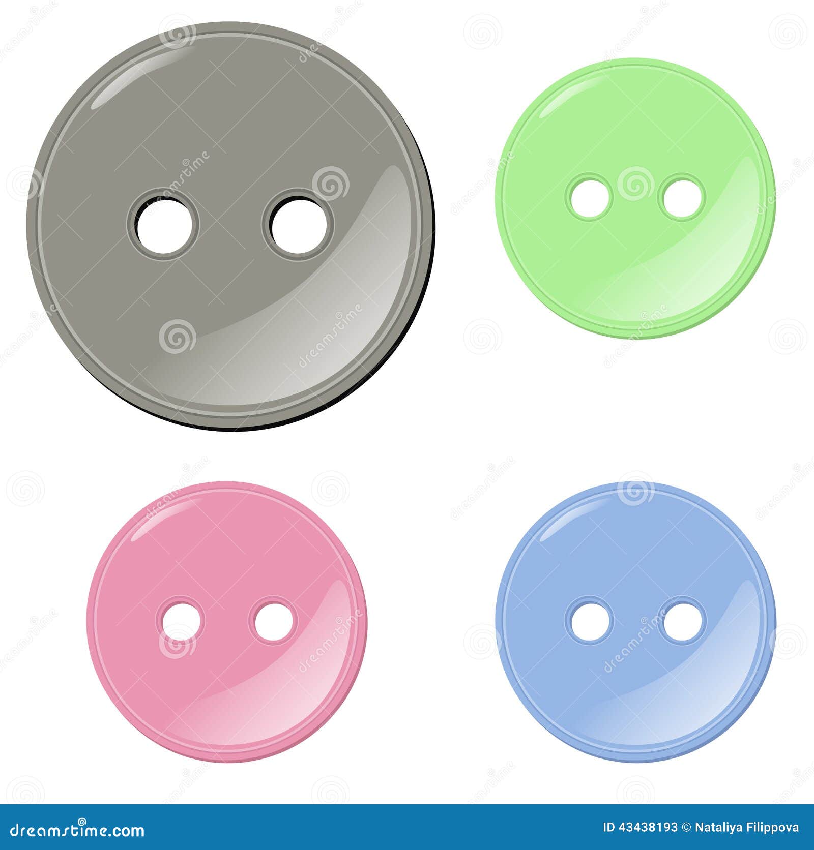 Buttons stock vector. Illustration of element, decor - 43438193
