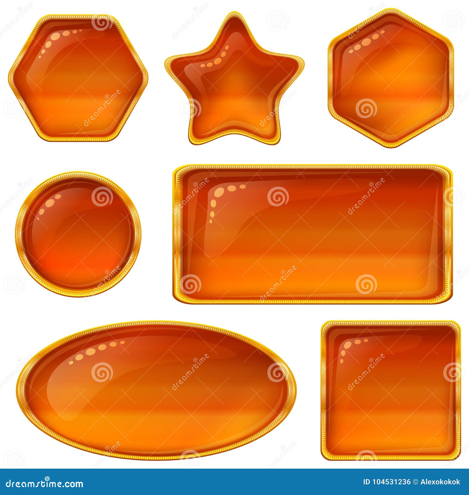 Buttons, Set stock vector. Illustration of click, jewelry - 104531236