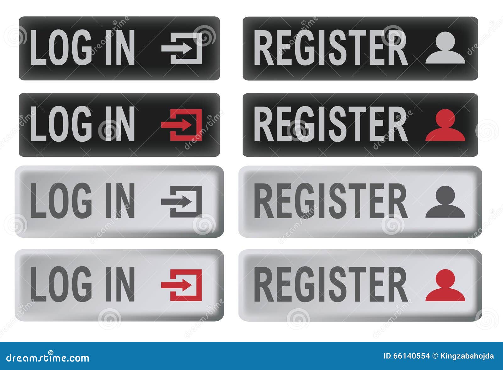 Buttons set stock illustration. Illustration of button - 66140554