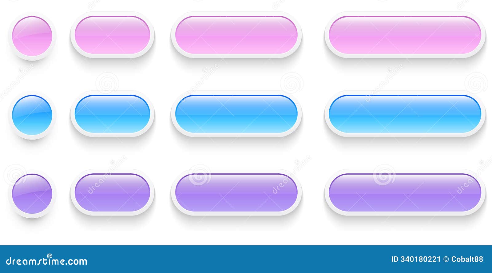 Buttons Set for User Interface, Simple Purple Blue 3D Modern Buttons ... Buttons Set for User Interface, Simple Purple Blue 3D Modern Buttons ...
