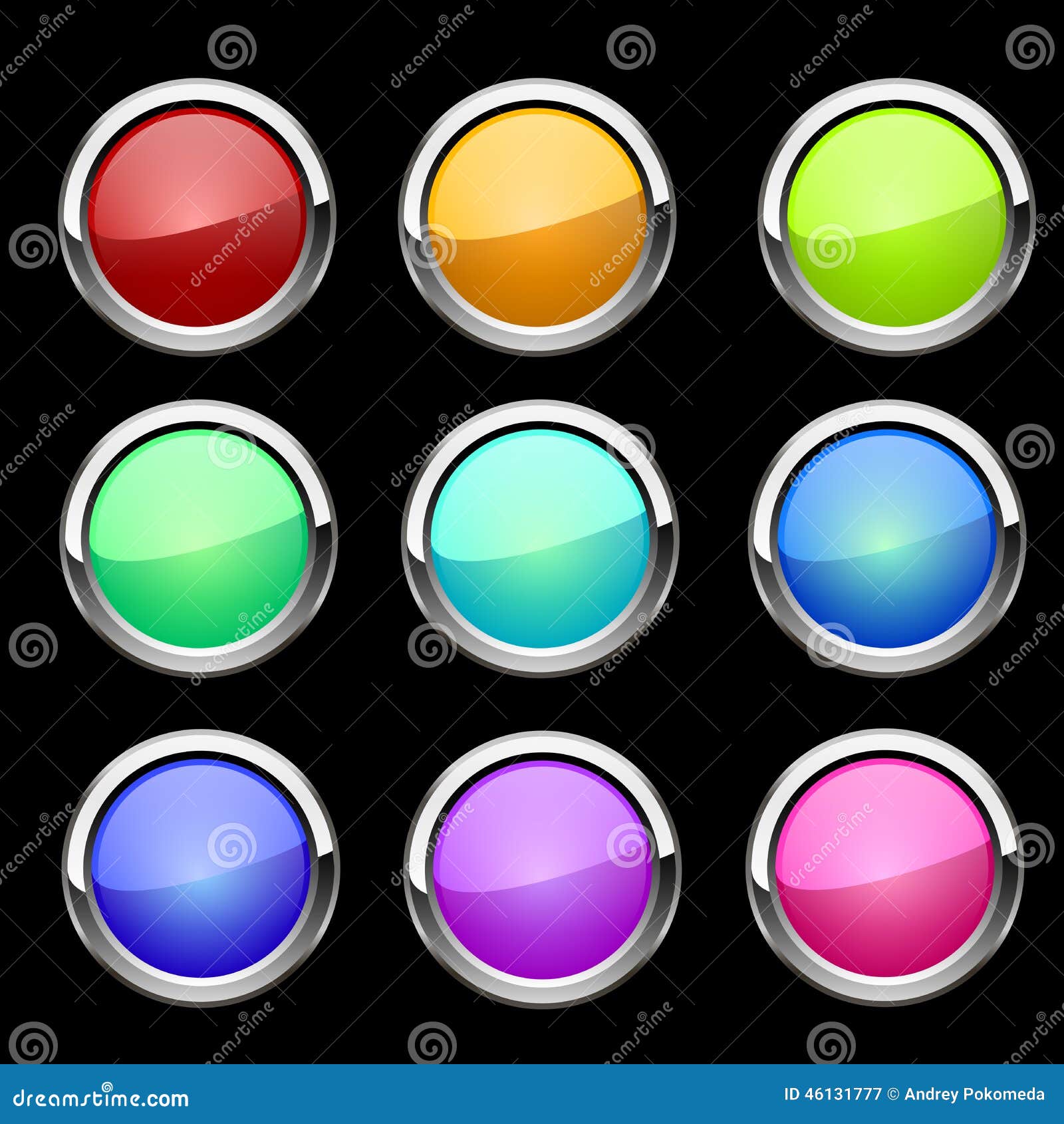 Buttons set. Vector stock vector. Illustration of clothing - 46131777