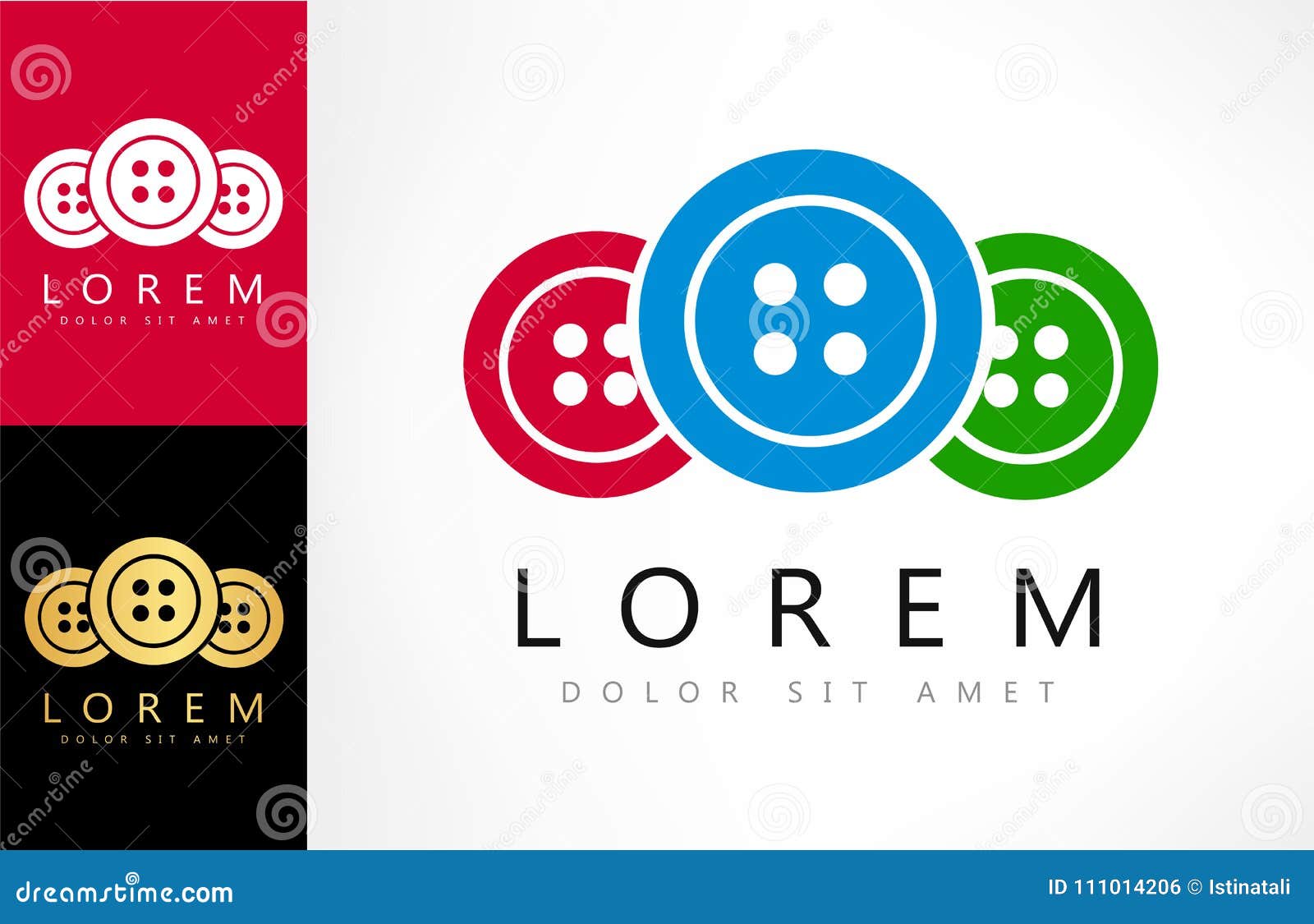 Buttons - Sewing Item. Vector Logo. Stock Vector - Illustration of ...