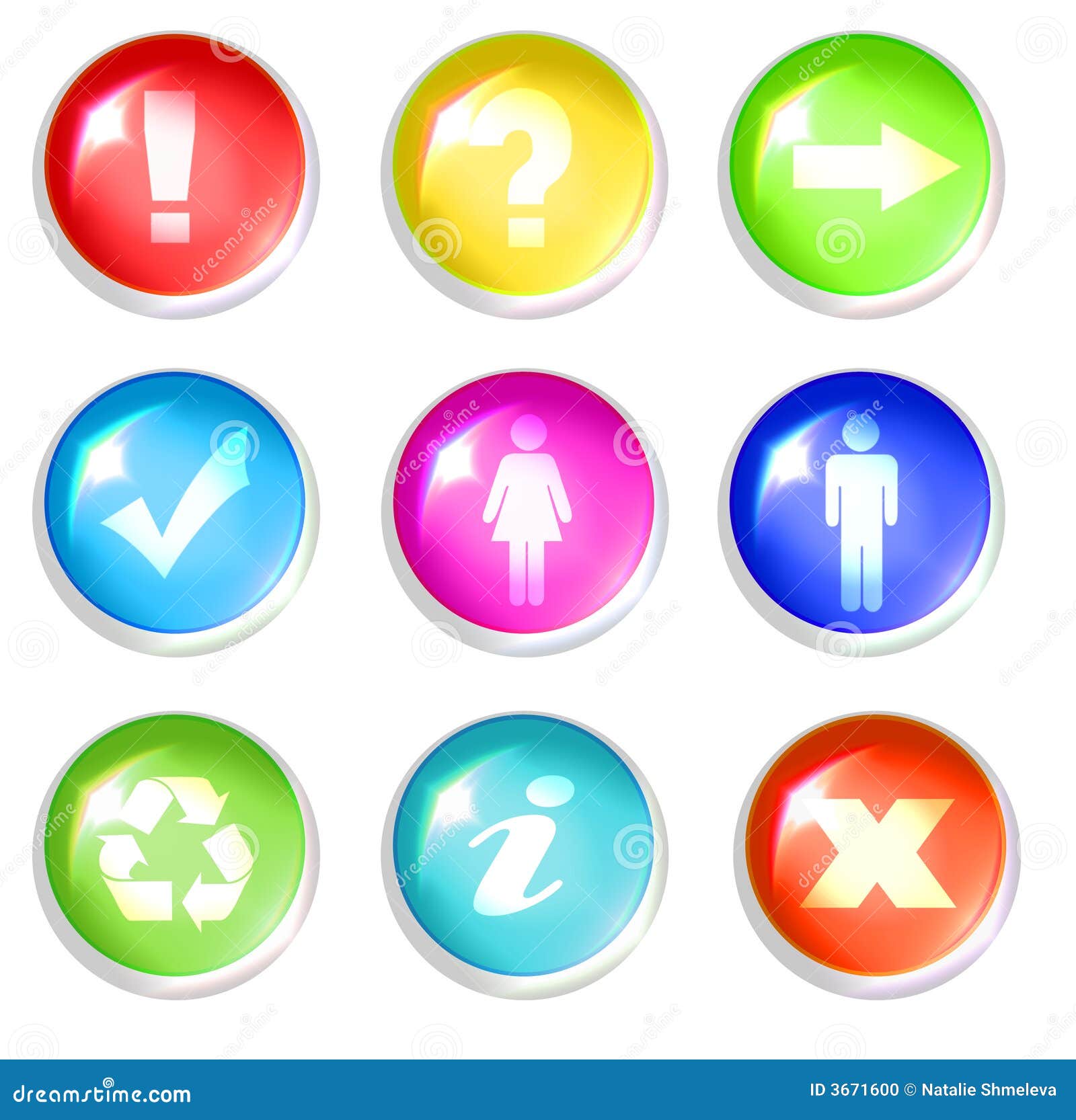 Buttons with signs stock illustration. Illustration of glow - 3671600