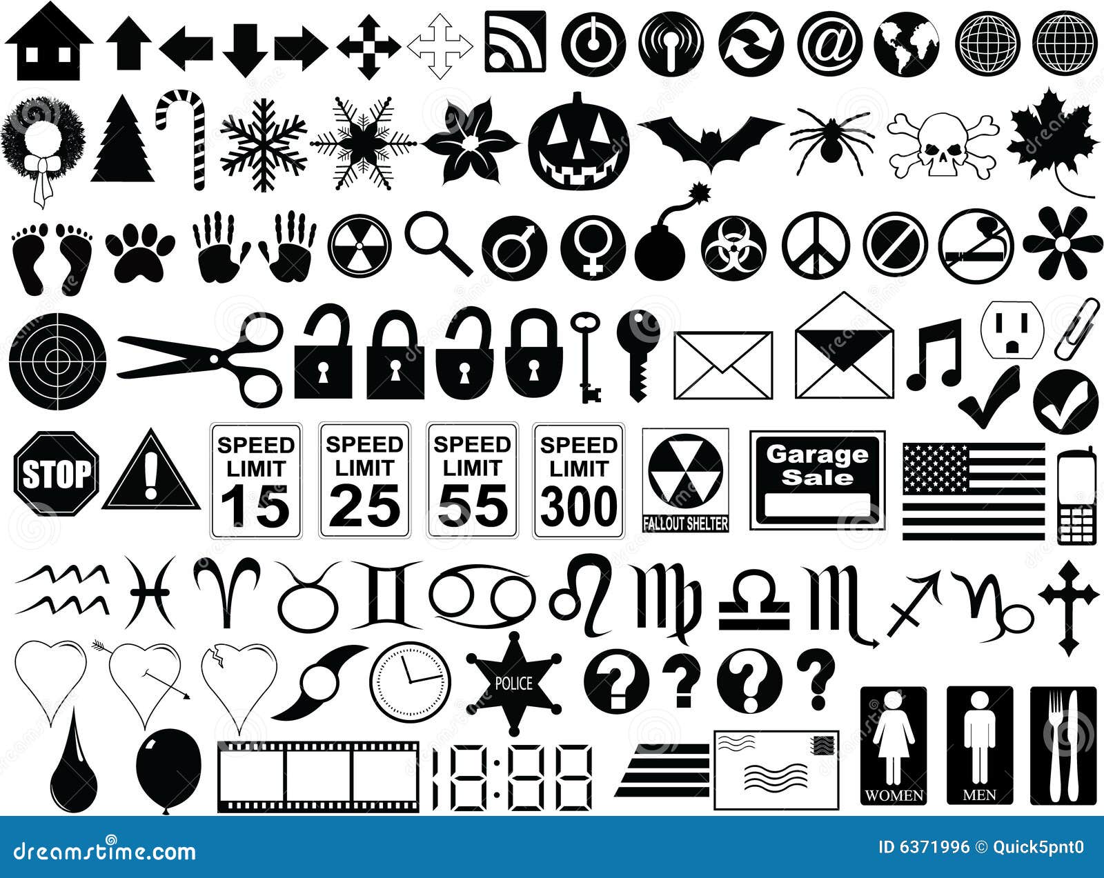 Buttons and Signs stock vector. Illustration of office - 6371996