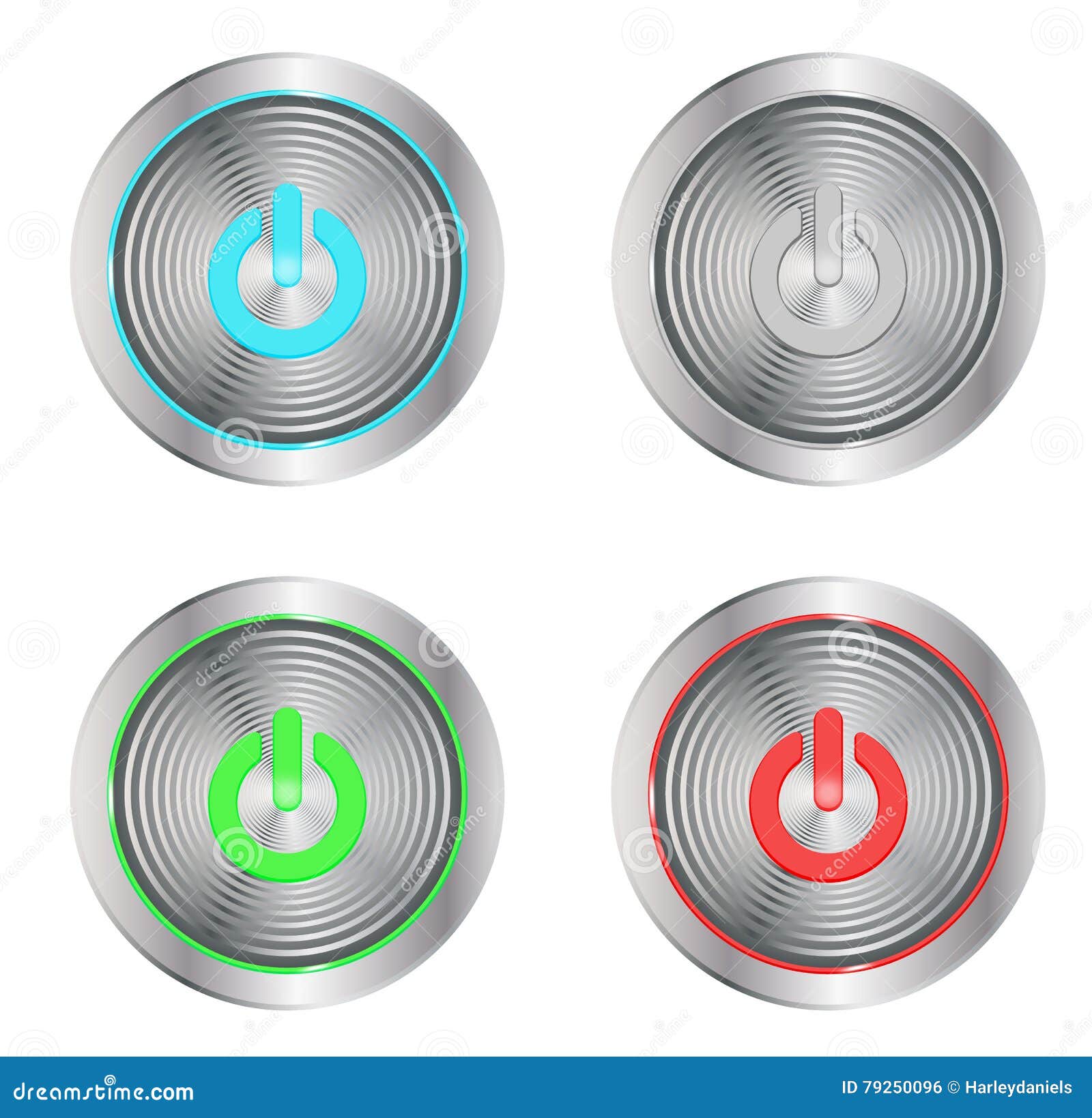 On buttons silver stock illustration. Illustration of design - 79250096