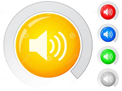 Buttons sound stock vector. Illustration of orange, isolated - 17743691