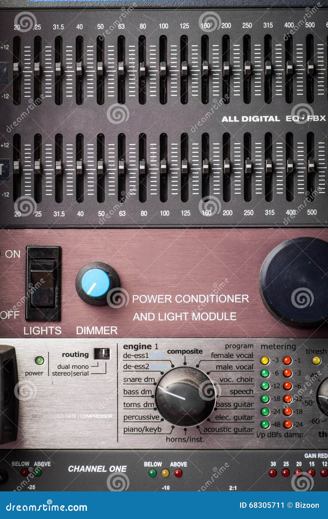 Buttons in sound studio stock image. Image of studio - 68305711