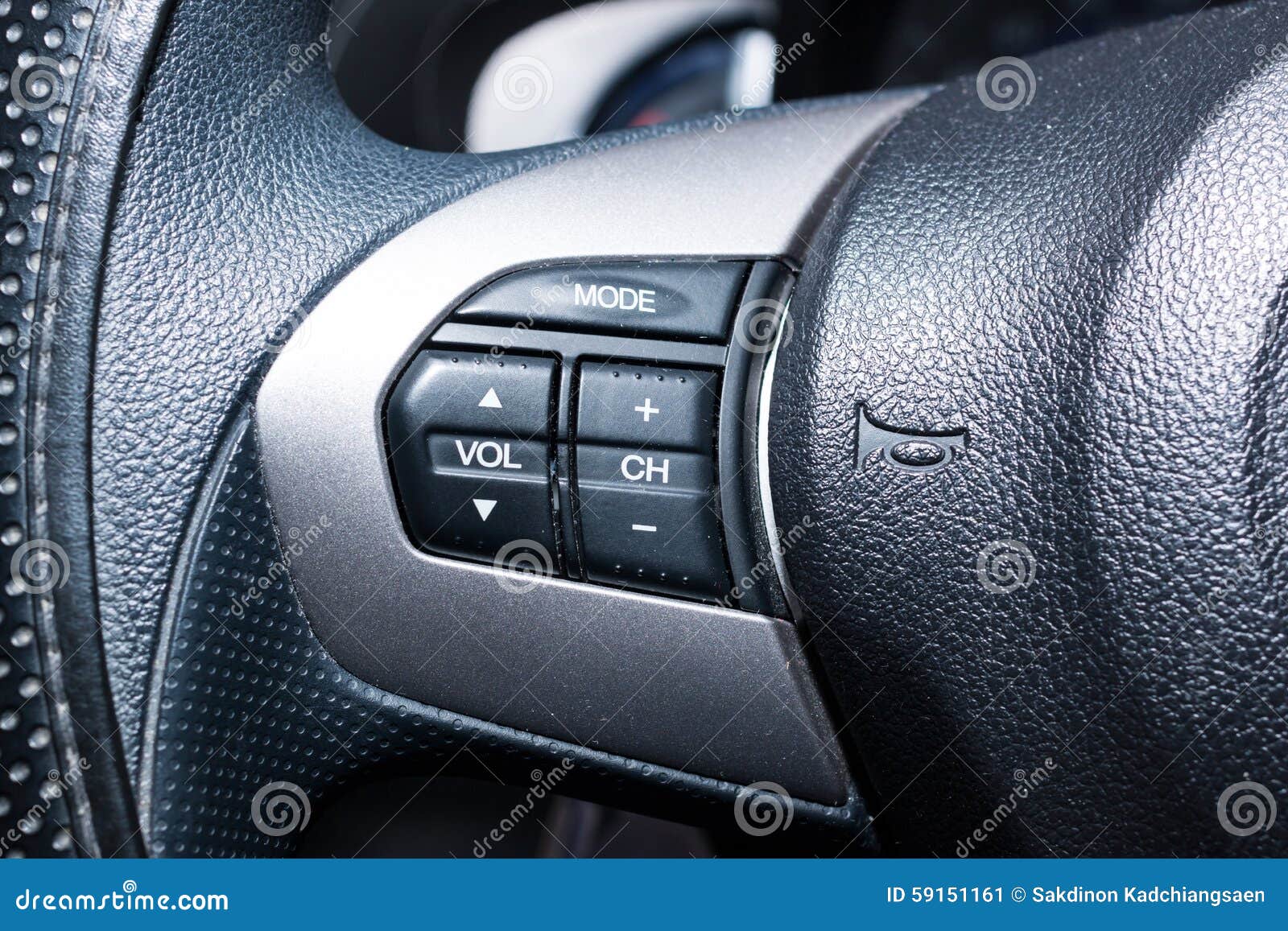 Buttons on the Steering Wheel of a Modern Car Stock Image - Image of ...