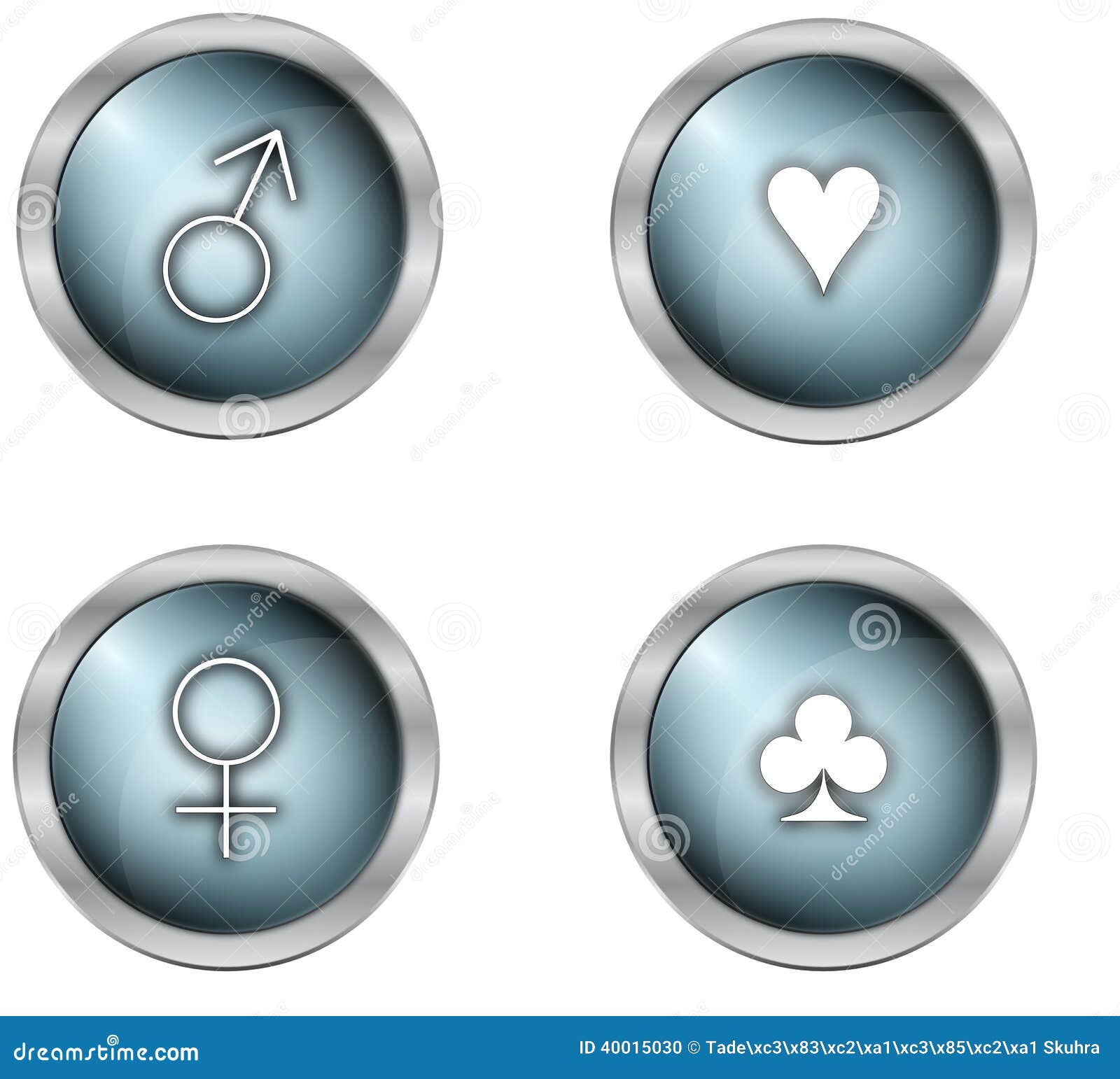 Buttons and symbols stock illustration. Illustration of silver - 40015030