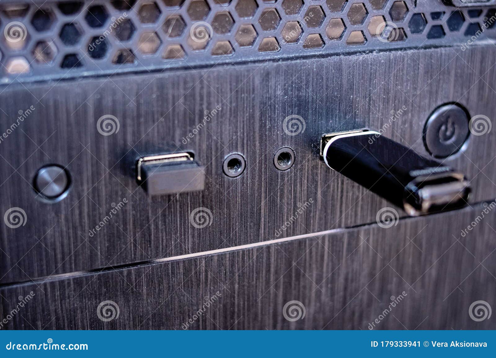 Buttons on the System Unit of the Computer Stock Image - Image of ...