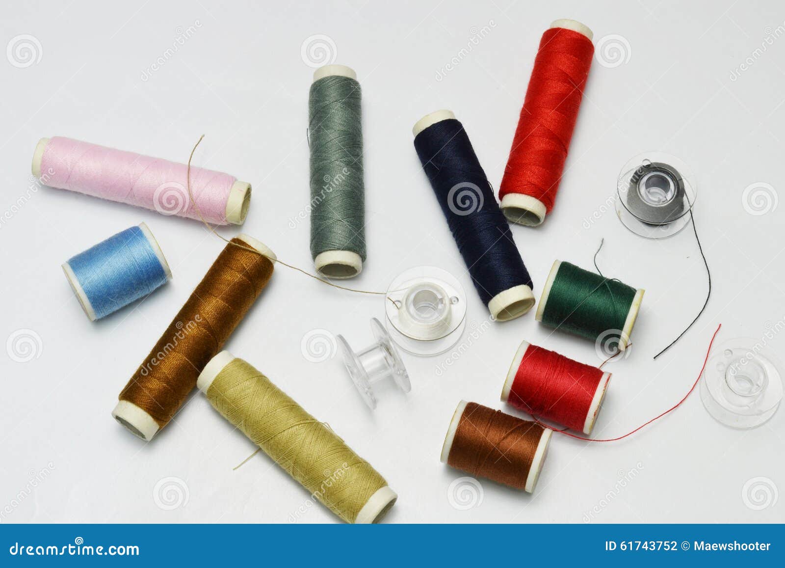 Buttons and thread stock photo. Image of black, buttoms - 61743752