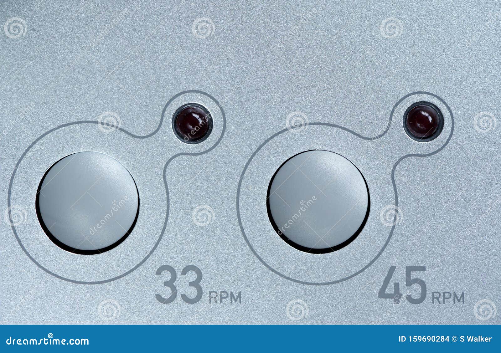 Buttons To Control Speed of Record Player. Macro, Abstract. Stock Photo ...